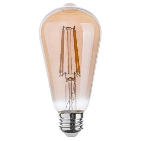 6w Pear Led Filament Bronze Bulb Pioled Lighting