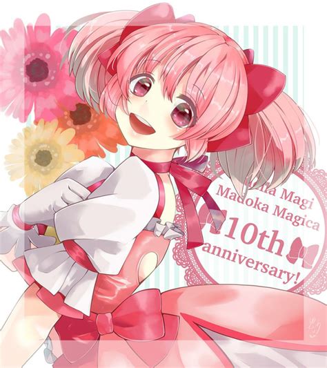 성우 유우키 아오이가 그린 마법소녀 마도카 마기카 10주년 축하 일러스트