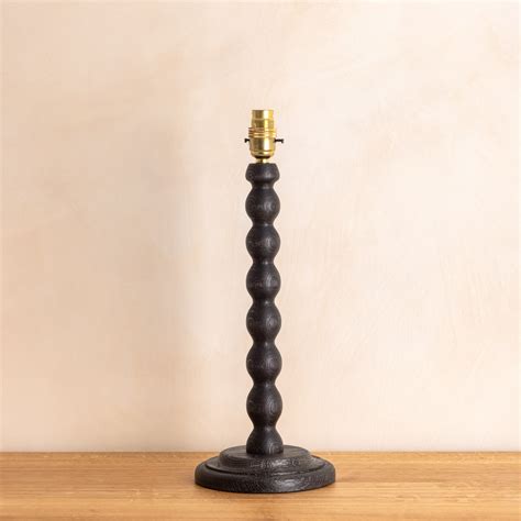 Bobbin Lamp Base Ebonised Oak Alfred Newall