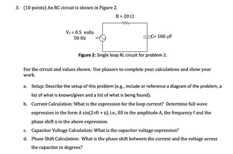 Solved Points An RC Circuit Is Shown In Figure Chegg