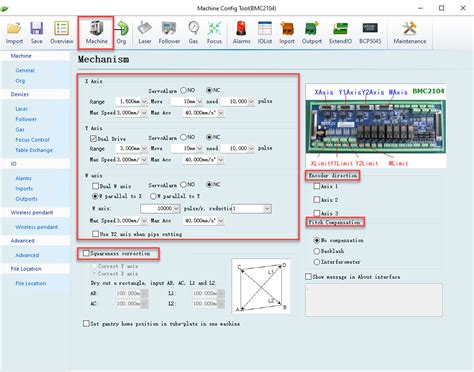 Machine Config Machine Axisshanghai Friendess Electronic Technology Co