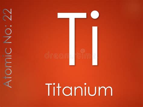 Titanium Element On The Periodic Table Metal With Symbol Ti Stock Vector Illustration Of