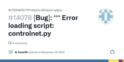 Bug Error Loading Script Controlnetpy · Issue 14078