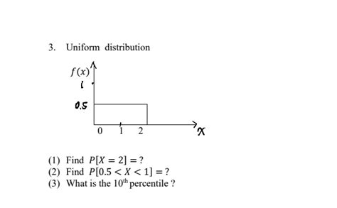 Solved 3 Uniform Distribution 1 Find P X 2 2 Find Chegg
