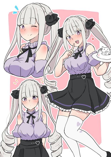 Emilia Re Zero Kara Hajimeru Isekai Seikatsu Drawn By Spvrud Z Danbooru