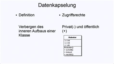 Einführung In Die Objektorientierte Programmierung Am Beispiel Eines Roboters Youtube