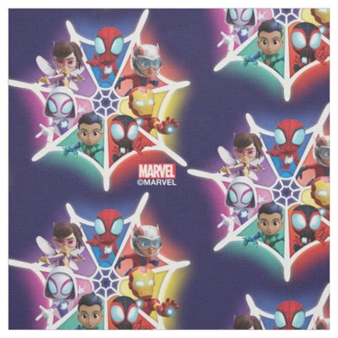 Spidey And His Amazing Friends Glowing Web Graphic Fabric Zazzle