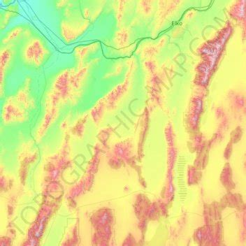 Eureka County Topographic Map Elevation Terrain