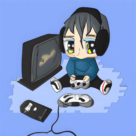 Chibi Playing Video Games