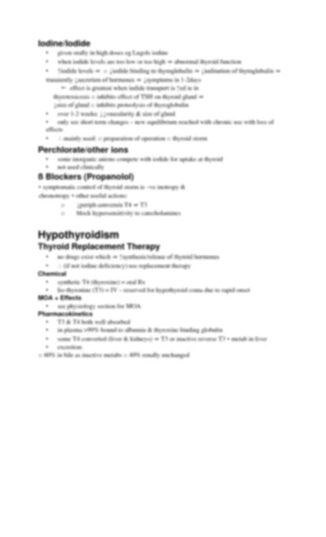 Solution Thyroid Disease Reviewer Pharmacology Reviewer Nclex Nursing
