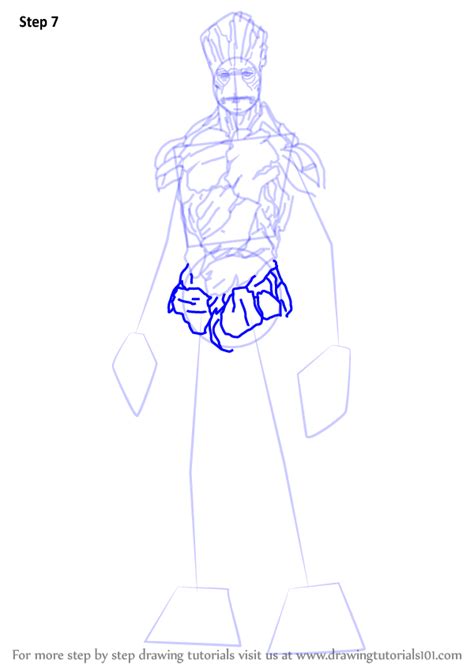 How To Draw Groot Marvel Comics Step By Step