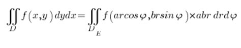 Elliptical Coordinates In Double Integrals Application