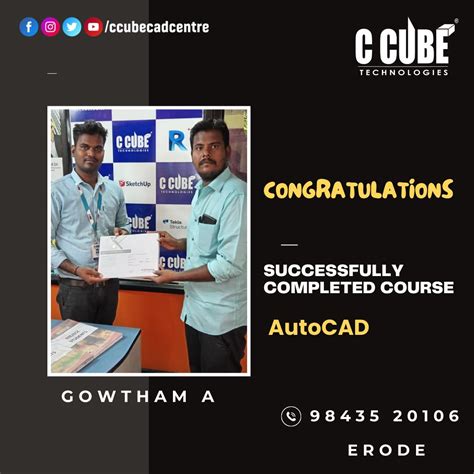 C Cube Cad Centre On Linkedin 49c Coursecompletionsuccess