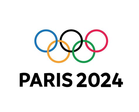 olímpico juegos París 2024 logo oficial símbolo resumen diseño vector