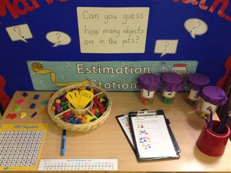 Interactive Maths Area Estimation Station Using Twinkl Display