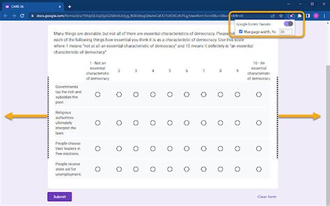 Google Forms Tweaks In Chrome Met Door OffiDocs