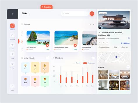 Travel Dashboard Ui Concept Freebie Freebie Supply