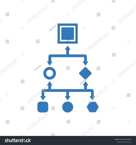 Flowchart Workflow Analytics Icon Blue Vector Stock Vector Royalty Free 2184758261 Shutterstock