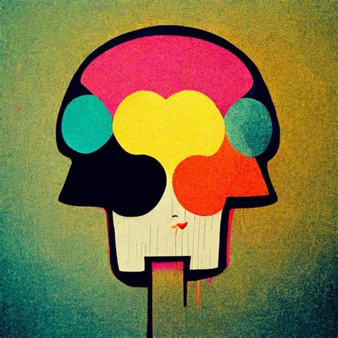Cerebro Humano Creativo Colorido Estilo De Dibujos Animados Foto Premium