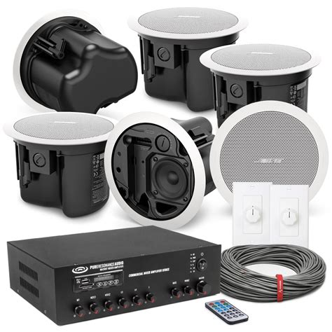 Office Sound System With 6 Bose Freespace Fs Ceiling Speakers And