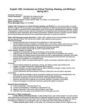 English Introduction To Critical Thinking Reading And Writing II Fill And Sign