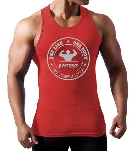 Polyester Spandex Unisex Decisive Fitness Gym Vest Tank Top At Rs 699