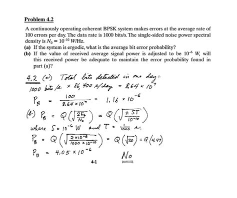 Problem 42a Continuously Operating Coherent Bpsk