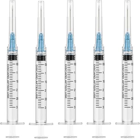 30 Pack 3ml Disposable Syringe With 23ga 10 Inch Needle