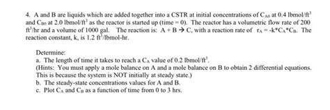 Solved Please Use Matlab Or Polymath To Solve The Problem