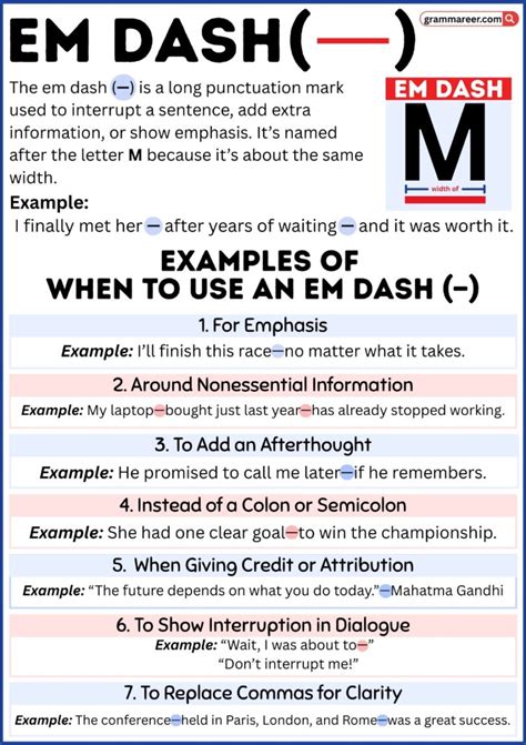 Em Dash — Definition Examples And How To Use It Grammareer