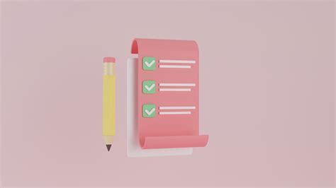 분홍색 배경에 클립보드와 연필 메모장 아이콘입니다 클립 보드 작업 관리 할 일 체크리스트 작업 프로젝트 계획 개념 빠른 체크리스트 생산성 체크리스트 3d 렌더링 3차원