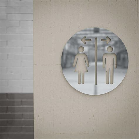 Restroom Sign With Directions Housenama