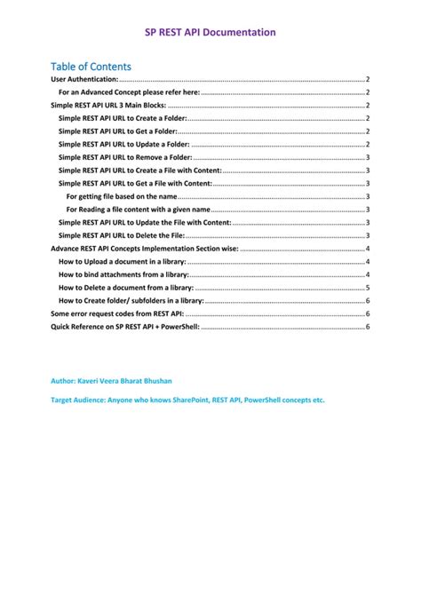 Sp Rest Api Documentation Pdf