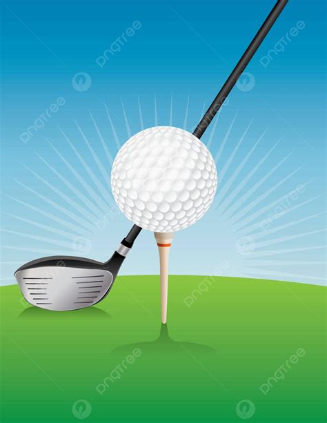 Golf Ball And Driver Illustration Golfer Tee Club Vector Golfer Tee Club Png And Vector With