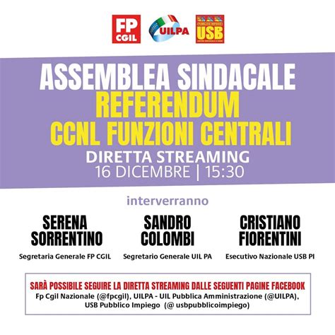 Unione Sindacale Di Base Referendum Ccnl Funzioni Centrali