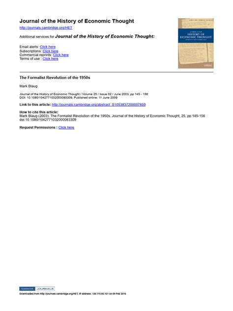 Blaug Formalist Revolution Pdf