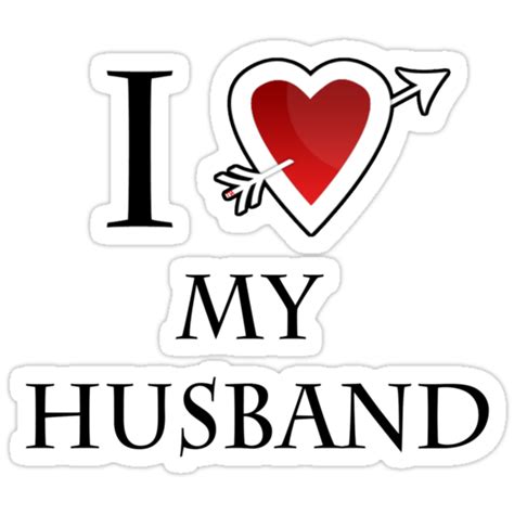 I Love My Husband Heart Stickers By Tia Knight Redbubble