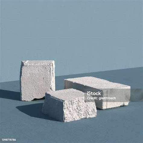 받침대로 사용되는 돌 또는 콘크리트 블록 당신의 제품을 위한 장소를 표시하는 3d 컴퓨터 그래픽 템플리트 받침대에 대한 스톡 사진 및 기타 이미지 Istock