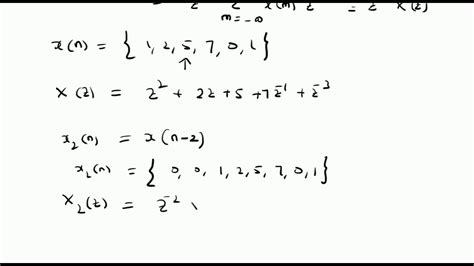 Time Shifting Property Of A Z Transform Youtube