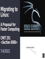 CMIT 391 Part 1 Migration Proposal Presentation Draft Pptx