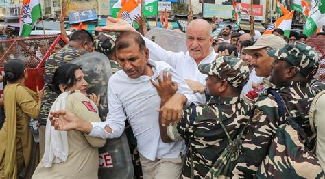 Jammu Congress Protest Leaders Detained As Police Foils March To Raj