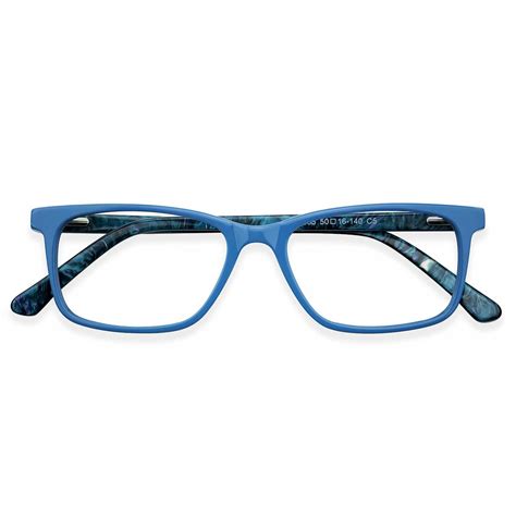 H5065 Rectangle Blue Eyeglasses Frames Leoptique