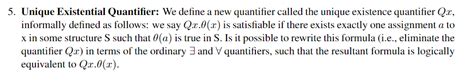 5 Unique Existential Quantifier We Define A New