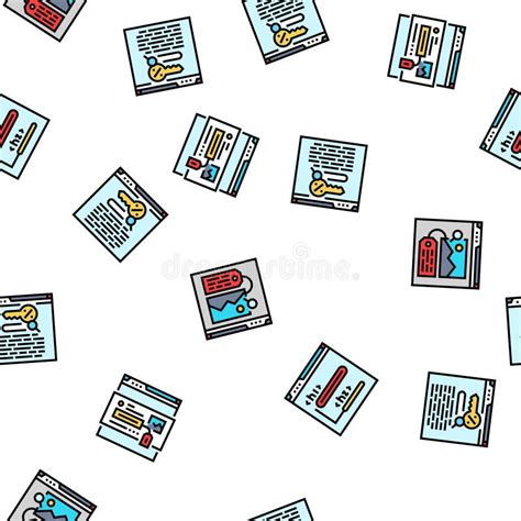 Seo Optimize Community Seamless Pattern Vector Stock Illustration Illustration Of Ecommerce