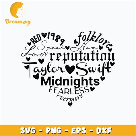 Taylor Swift Midnights Fearless Svg Dreamsvg Store