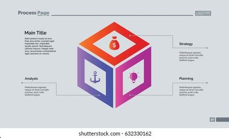 Cube Diagram Slide Template Stock Vector Royalty Free 734455186 Shutterstock