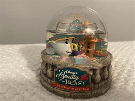 1997 Disney Beauty And The Beast Enchanted Christmas Chip And Fife Snow