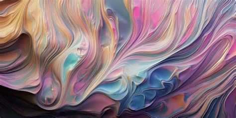 Premium Ai Image Iridescent Swirls Morphing Abstract Fluid Art