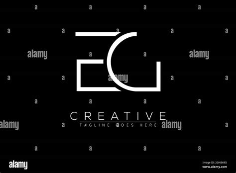 Lettre Eg Ge E G Résumé Initiale Monogramme Lettre Alphabet Logo