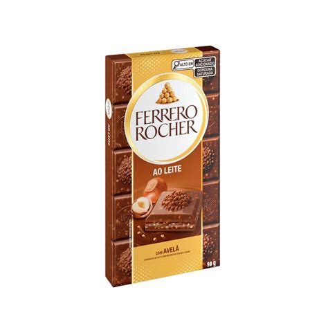Chocolate Tablete Ferrero Rocher Ao Leite 90g Tablete Ferrero Rocher Ao Leite 90g